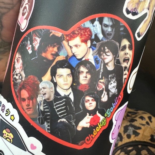 2000s Emo Band Collage Sticker Pop Punk Gerard Black Parade Three ...