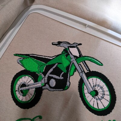 Motocross Embroidery Design, Motorcycle Sport Embroidery Pattern, off ...