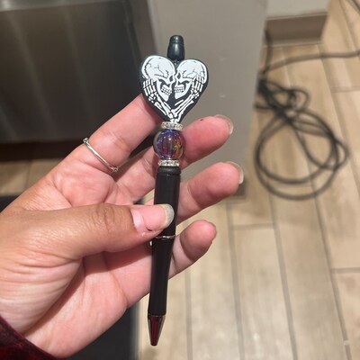 Handmade Custom Beaded Focal Pens, Refillable Beaded Ballpoint Pens - Etsy