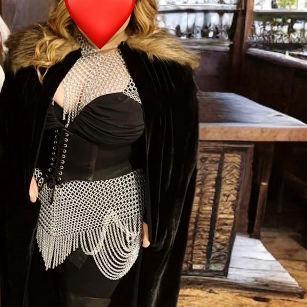 Chainmail Collar and Skirt Chain Layers Neck Piece Aluminum Body ...