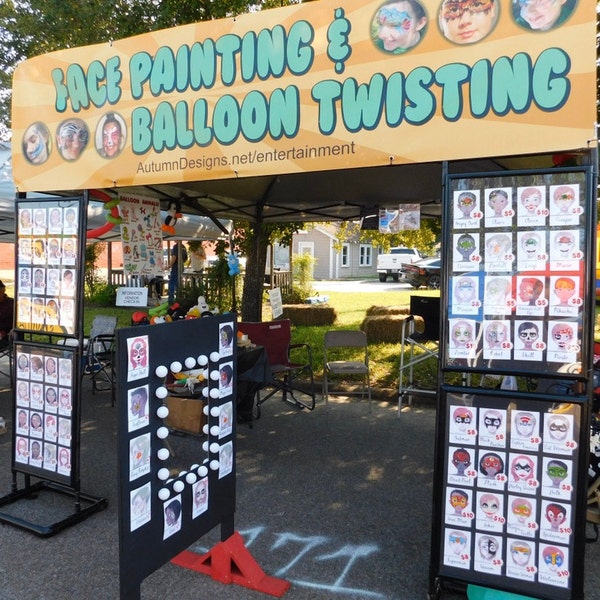 Face Painting Word Board, Face Paint Design Menu Board, Designs for ...