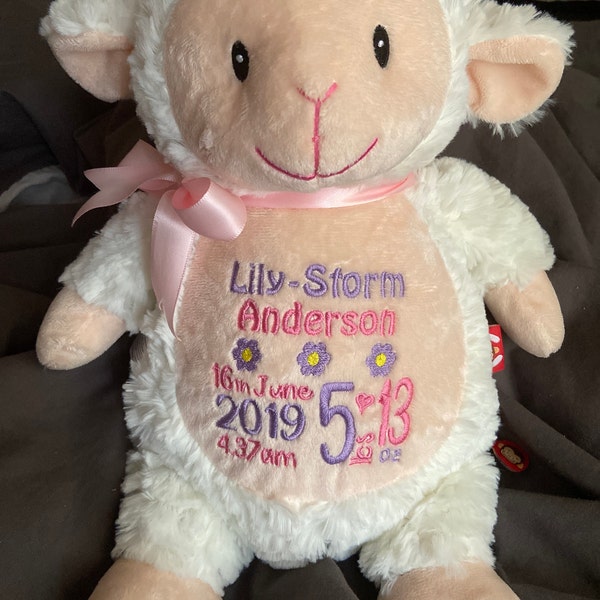 Personalised Embroidered Teddy Bears / Personalized Cubbies / New Baby ...
