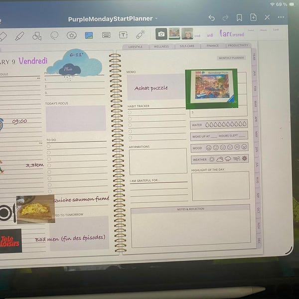 Digital Planner Undated, iPad & Android Planner, Goodnotes Calendar ...