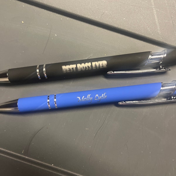 Personalized Luxurious Soft Touch Rose Gold Pen, Rubberized Soft Touch Ballpoint Pen, Fancy ...