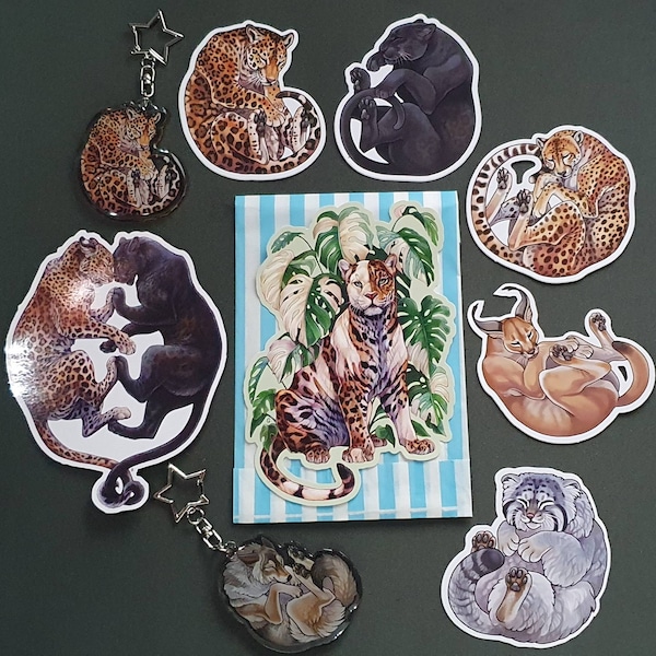 Large Vinyl Sticker: Leopards - Etsy