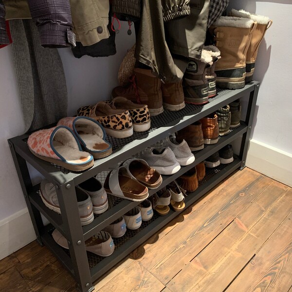 Industrial Shoe Rack Shoe Storage Shoe Organiser Hallway Entryway Shelf ...