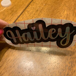 Layered Outlined Custom Name Vinyl Decal Holographic Name - Etsy