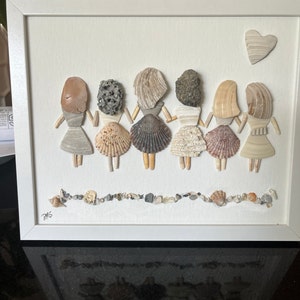 Three Ladies/friends/sisters Large Long-legged Shell Board Art - Etsy