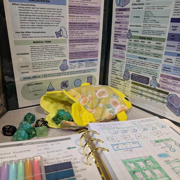 Printable Dungeons & Dragons DM Screen Inserts for 5e [DIGITAL DOWNLOAD ...