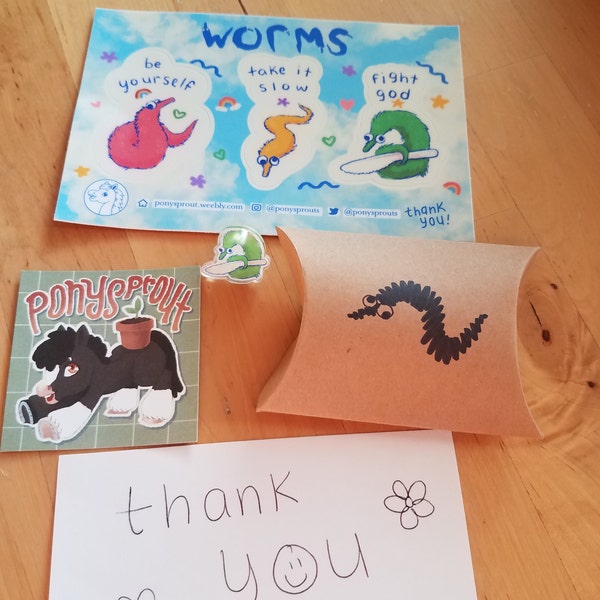 DIGITAL Fluffy Worm Sticker Pack - Etsy