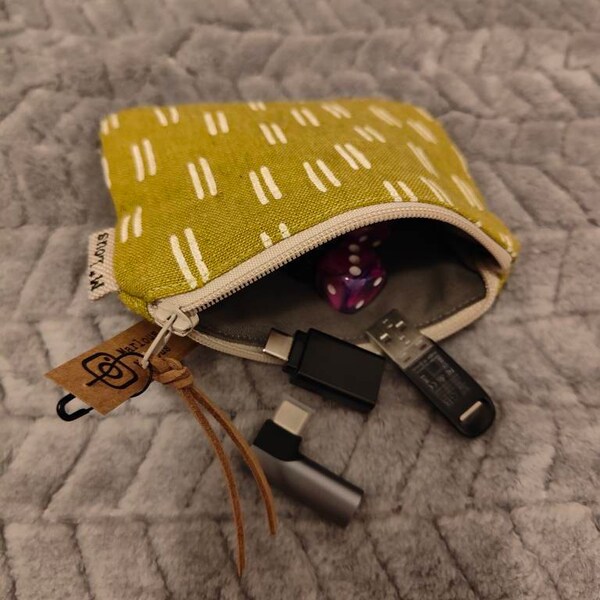 Yellow Coin Purse With Cats Little Zipper Pouch Coin Pouch Small Wallet ...