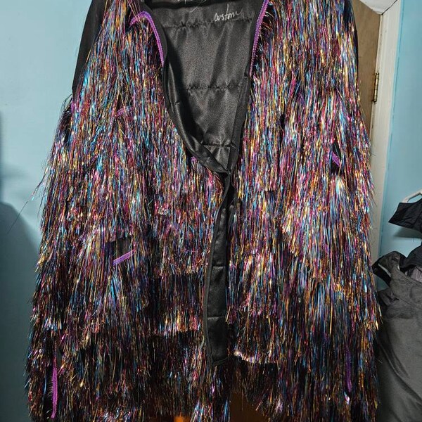 Tinsel Karma Jacket Disco, Rainbow, Hot Pink, Blue, Purple, Gold, Red ...