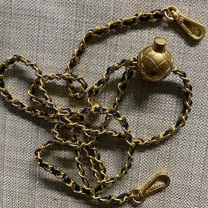 Gold-tone Chain Bag Strap With Leather for Chanel Replacement - Etsy