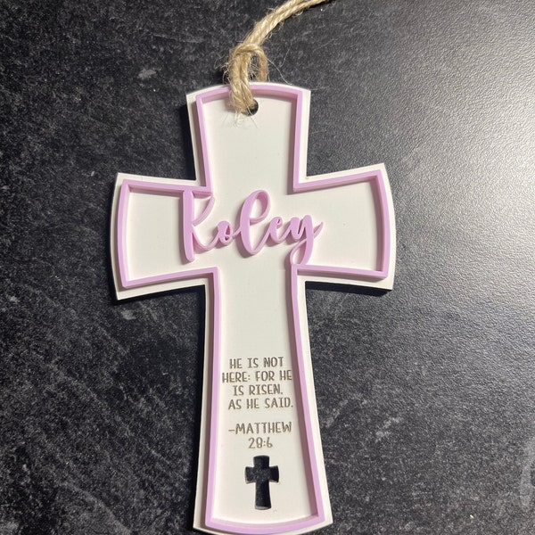 Easter Basket Tag With Bible Verse- Cross Easter Basket, Religious ...