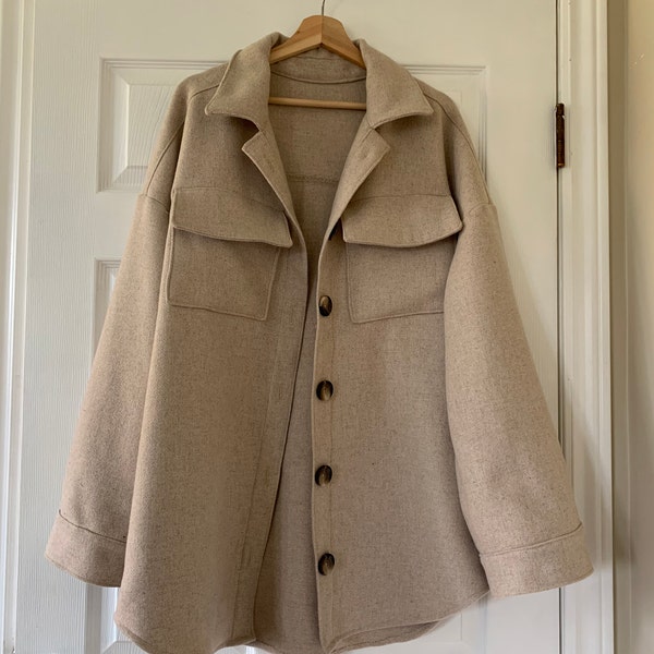 Polina Oversized Shacket Digital Pattern // UK 4-24, US 0-20 // PDF ...