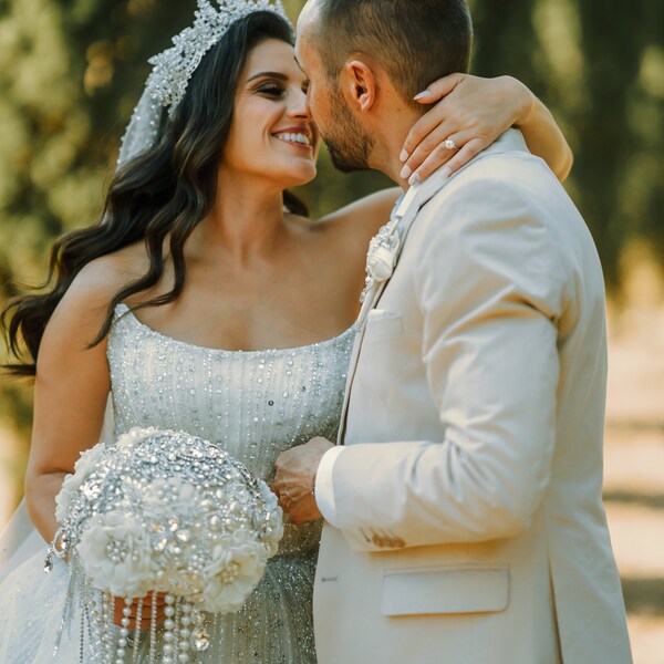 CUSTOM BROOCH BOUQUET, Champagne Wedding Brooch Bouquet, Custom Bouquet ...