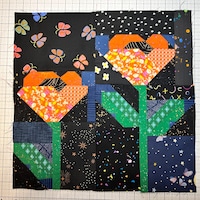 Poppies Spring Flower Poppy Quilt Block Pattern PDF - Instructions for ...