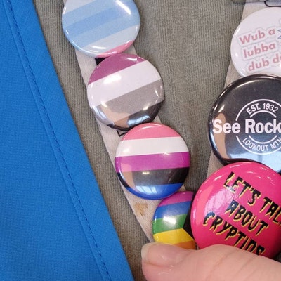LGBTQ Pride Buttons custom Identity Requests Welcome - Etsy
