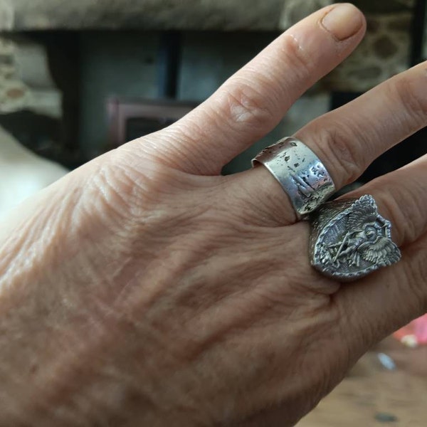 Silver Pope John Paul Ring, Father of Christians Pope John Paul Jewelry ...