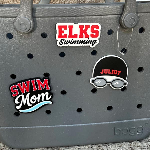 Swim Team, Mom, Goggles Bogg Bag Charm: 3D Printed PLA - Etsy