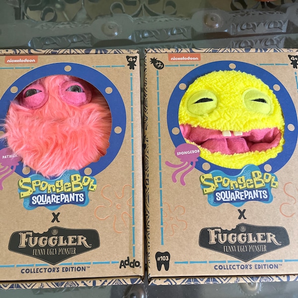SET of 2 X Fuggler Spongebob Squarepants Patrick Star Nickelodeon BRAND ...