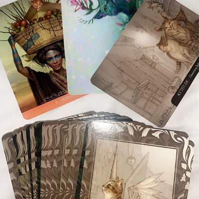 Fantasy Cats Oracle Kit Deck Cards Set Paolo Barbieri Card Booklet ...