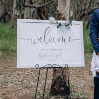 Heart, Swashes, Wedding Welcome Sign, Welcome Poster, Wedding Print ...