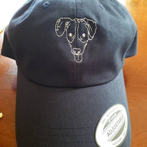 Custom EMBROIDERED Pet Hat Using Pet Photo Personalized Dog Hat Custom ...