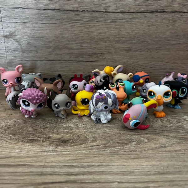 Littlest Pet Shop Rare Vintage LPS Horses Alpaca Llama Glitter Deer ...