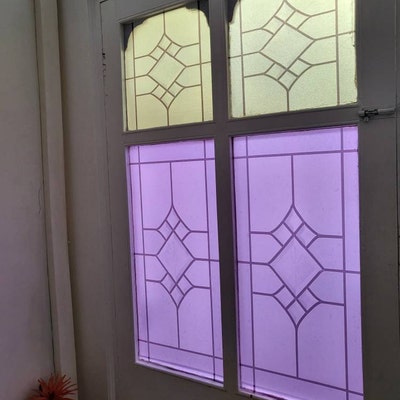 Custom Size Stained Glass Window Film Frosted Privacy Static Cling ...