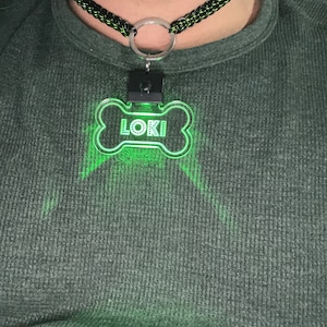 Human Pup Necklace Light up Dog Tag Color Changing - Etsy