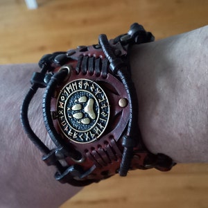 Thor Hammer Black Leather Bracelet, Thor Mjolnir Geniune Leather Cuff ...