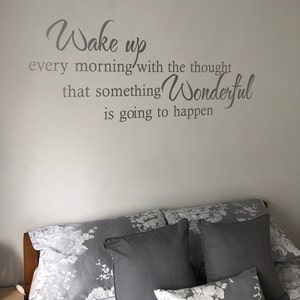 Bedroom 'wake Up' Wall Art Quote, Modern Transfer, PVC Decal, Room ...