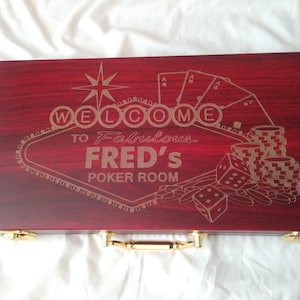 Personalized Poker Gift Set, Custom Engraved Poker Game Box, W/poker ...