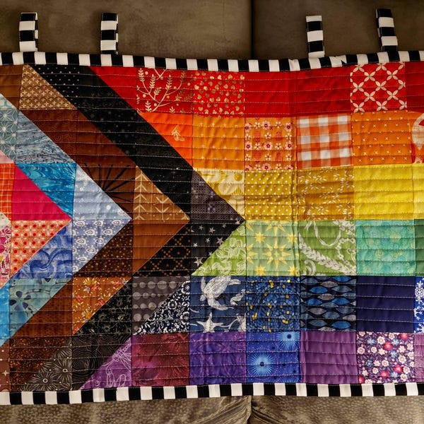 Quilted Progress Pride Flag, Finished Wall Hanging - Etsy