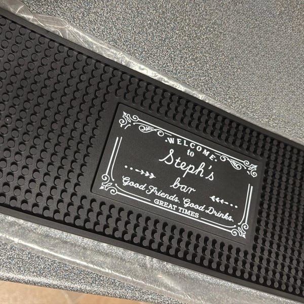 Personalised Bar Mat, Custom Bar Runner, Home Bar Pub Accessories Art ...