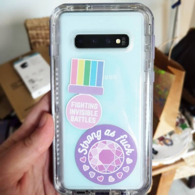 Strong as Fk Pink and Purple Vinyl Sticker - Etsy