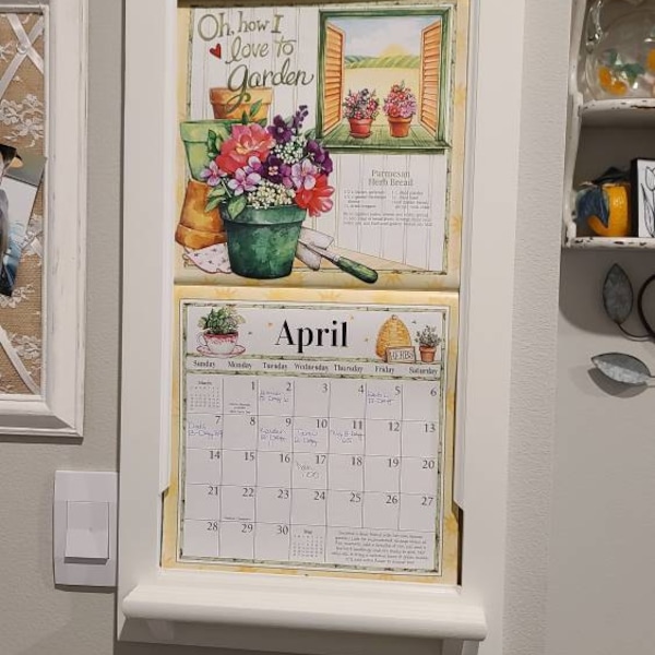 LANG Calendar Frame Family Organizer Command Center Storage Shelf and ...