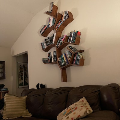 Tree Bookshelf Handmade Wooden Unique Book Case - Etsy