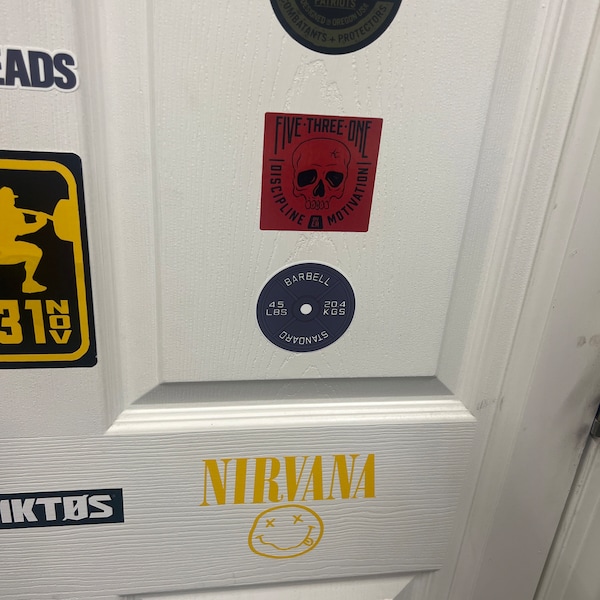 45lb Plate Sticker, Powerlifting Sticker, Weightlifting Sticker, Girls ...