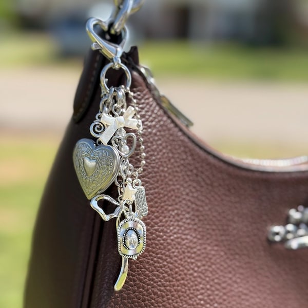 8 Ball Keychain, Y2K Clutter Bag Charms With Dice, Cherry, Stars, Bow ...