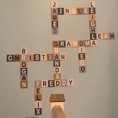 Personalised Large Scrabble Wall Art Tiles Wooden Letters Name - Etsy UK