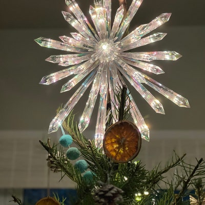 14 Lighted Starburst Snowflake Tree Topper Christmas - Etsy