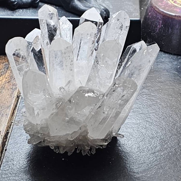 Crystal Cluster, Natural Raw Clear Quartz Geode Cluster, White Crystal ...