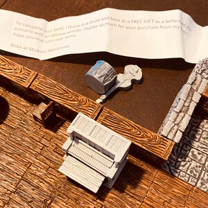 Dnd Piano and Bench Village Tavern Tabletop Terrain Miniature RPG D&D ...