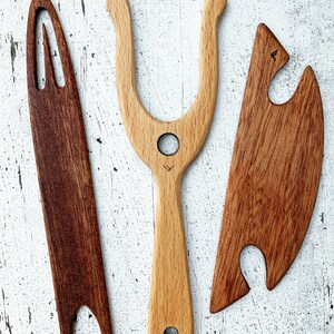 Set of 2 Shuttles Netting Shuttle Horn Beam Wood Weaving | Etsy