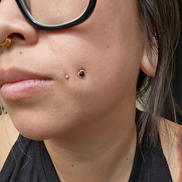 Internally Threaded Dermal Top Surgical Steel, Opal Dermal Piercing 16g ...