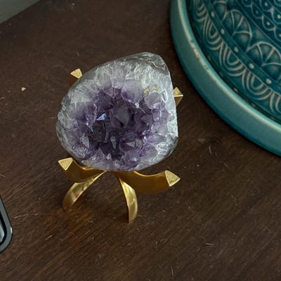 Modern Brass Crystal Stand for Displaying Crystals, Minerals, Rocks ...