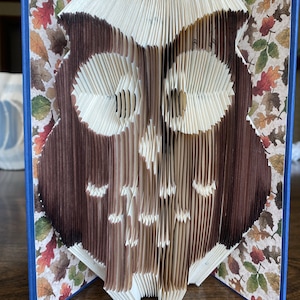 OWL - Book Fold Pattern - 2 Different Sizes Included 378 and 422 Pages ...