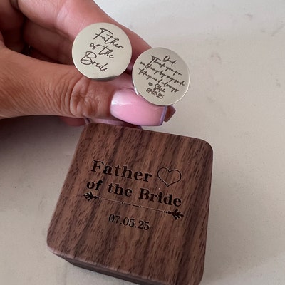 Father of the Bride Gif, Personalized Wedding Cufflinks, Father of ...